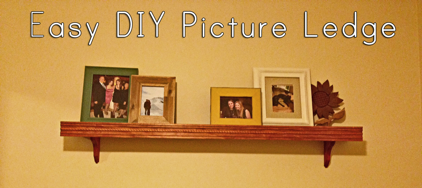 Our first attempt at a DIY Project: Easy picture ledge/ display shelves ...