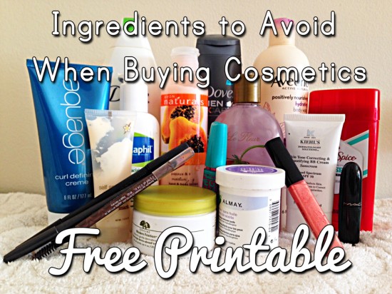 13 Ingredients to Avoid When Buying Cosmetics Free Printable - Pins and ...